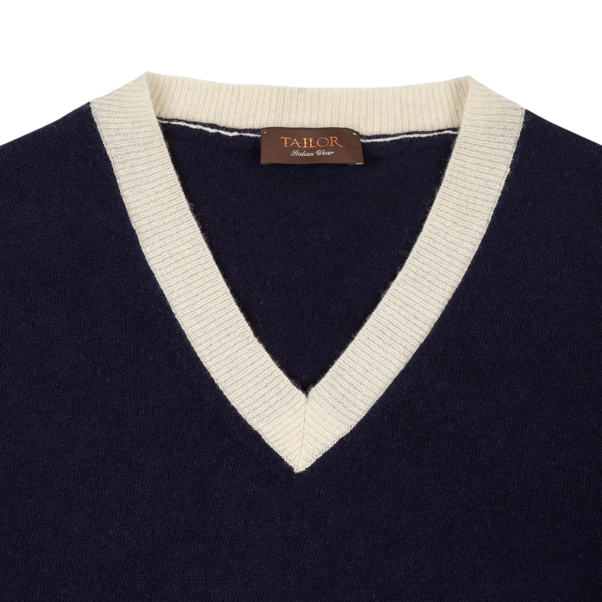Maglione Scollo a V Blu Uomo